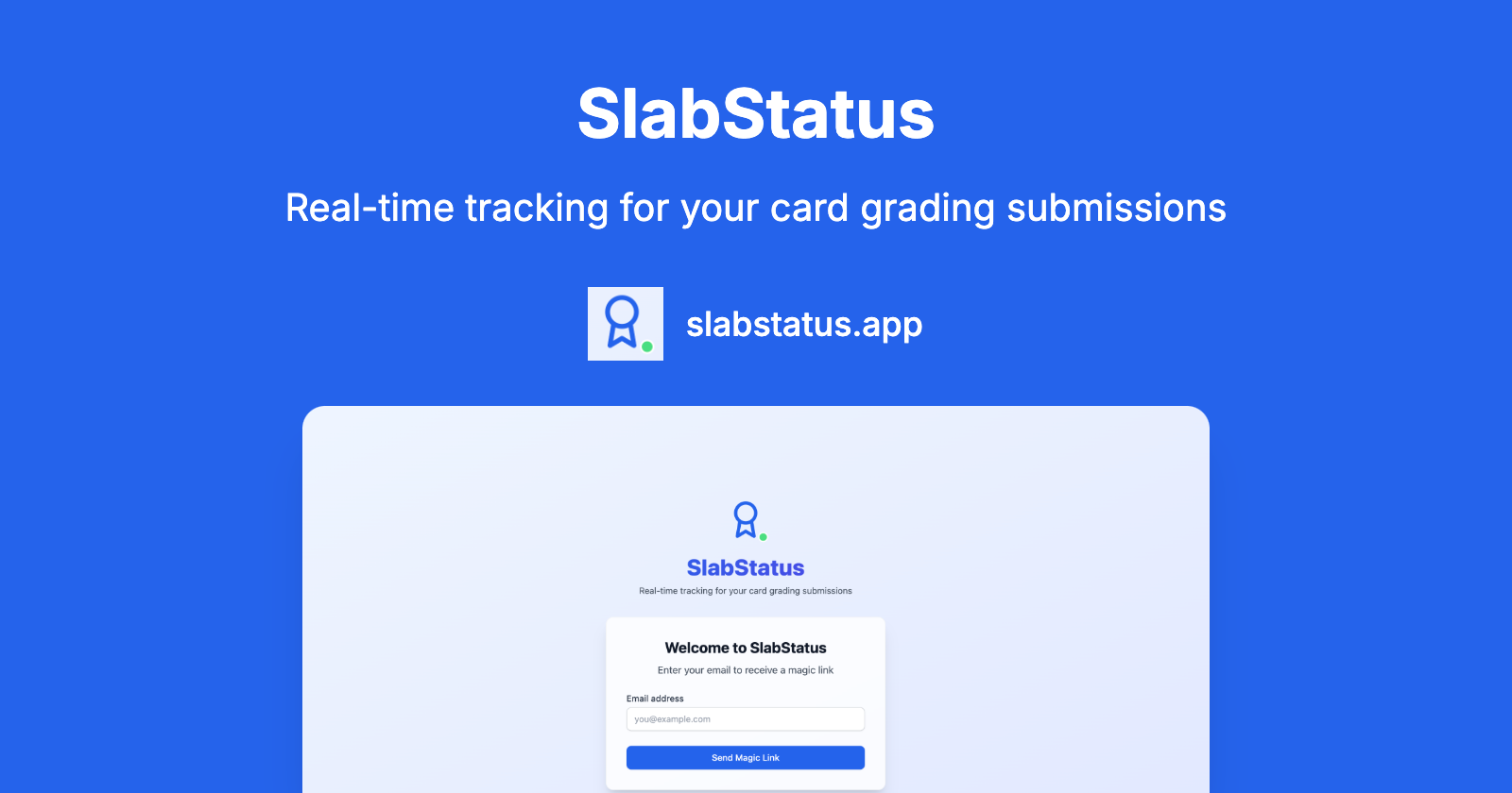 SlabStatus - Track Your Card Grading Progress